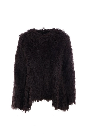 Comme Des Garçons Long Sleeve Furry Sweater - Black