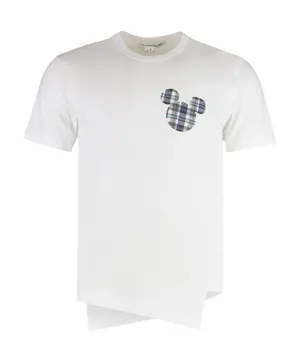 Comme Des Garçons Round Neck Short Sleeve T-shirt - White