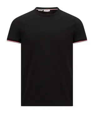 Moncler Striped Trim Crewneck T-shirt