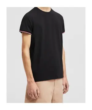 Moncler Striped Trim Crewneck T-shirt