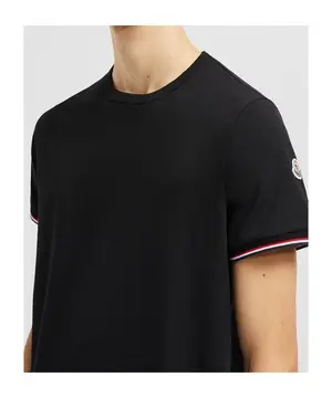 Moncler Striped Trim Crewneck T-shirt