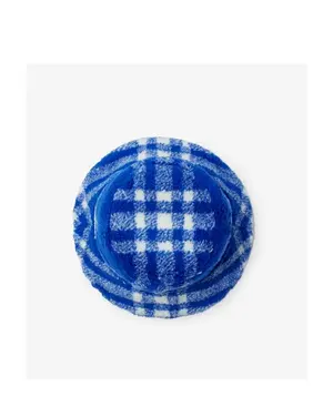 Burberry Plaid-check Pattern Felted Bucket Hat