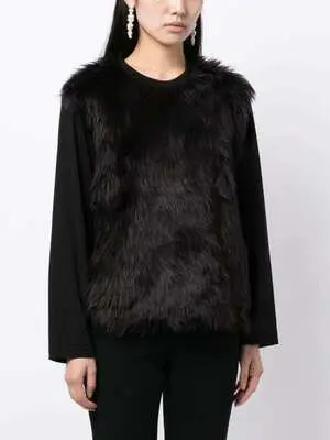 Comme Des Garçons Long Sleeve T-shirt With Plush Front