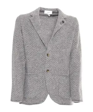 LARDINI Brooch-detailed Tailored Blazer