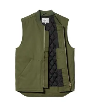 Carhartt Work In Progress Logo Patch Zipped Gilet