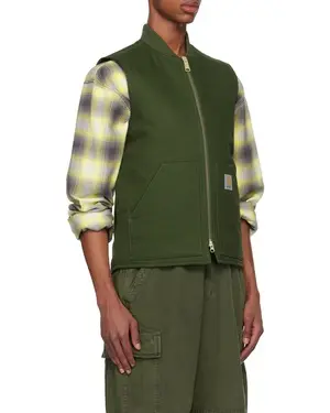 Carhartt Work In Progress Logo Patch Zipped Gilet