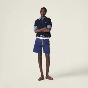 Miu Miu Satin Shorts With Contrast Waistband