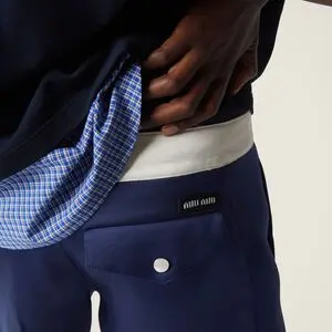 Miu Miu Satin Shorts With Contrast Waistband