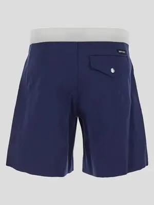 Miu Miu Satin Shorts With Contrast Waistband