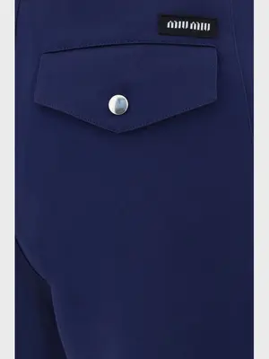 Miu Miu Satin Shorts With Contrast Waistband