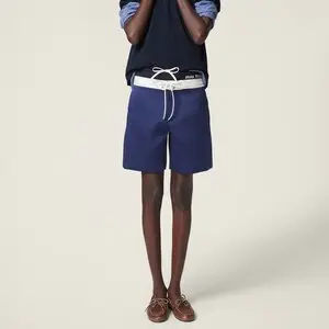 Miu Miu Satin Shorts With Contrast Waistband