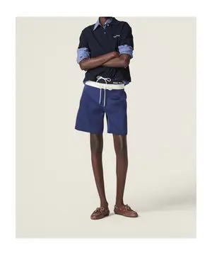 Miu Miu Satin Shorts With Contrast Waistband