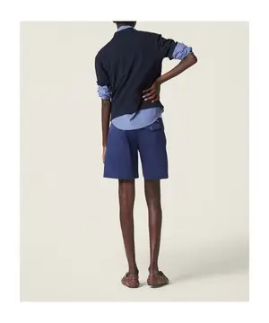 Miu Miu Satin Shorts With Contrast Waistband