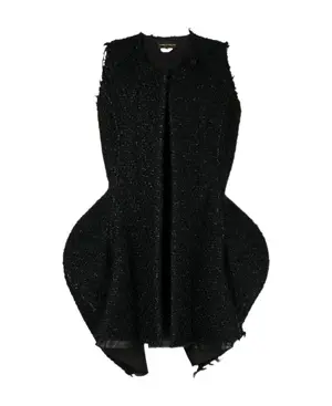 Comme Des Garçons Sleeveless Wool Coat - Black