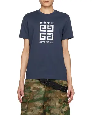 Givenchy Faded 4g Logo Printed Crewneck T-shirt