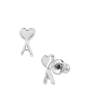 AMI Paris De Coeur Hammered Earrings