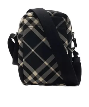 Burberry Motif Checked Phone Bag