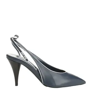 Miu Miu Bow-detailed Pointed-toe Slingback Pumps