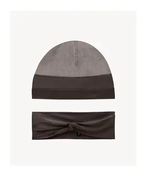 Saint Laurent Knit Hat, Headband, And Choker Set