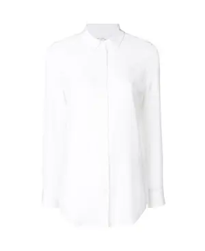 Equipment Button-up Long Sleeve Top - White