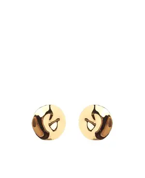 Alexander McQueen Beam Dented Circular Earrings