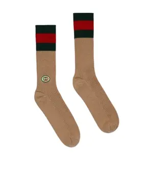 Gucci Logo-patch Crew Socks