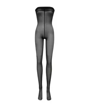 Saint Laurent Strapless Jumpsuit Tights With Imitation Crystal Embellishment