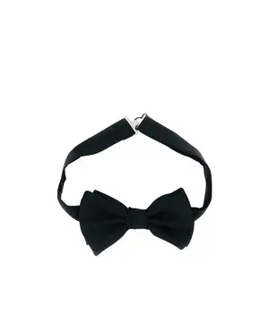 Giorgio Armani Ribbed Bow Tie - Black