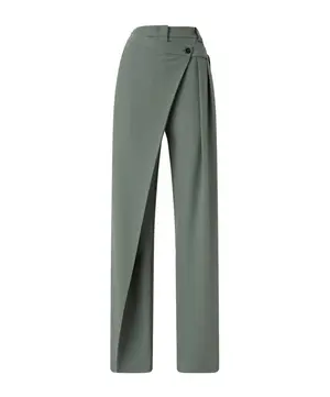 Pinko Wrap-front Pleated Trousers - Gray