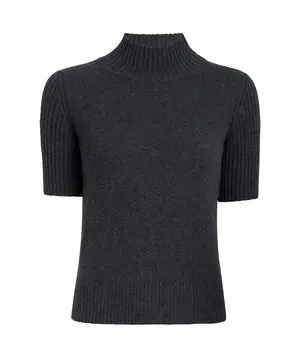 Khaite Cecil Mock-neck Knitted Sweater - Storm