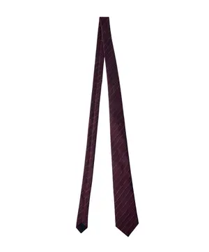 Saint Laurent Striped Logo Patch Tie