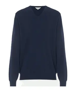 Malo V-neck Cashmere Knitwear - Blue