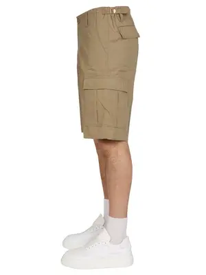 Carhartt Work In Progress Bermuda Cargo Shorts With Logo Detail - Brown