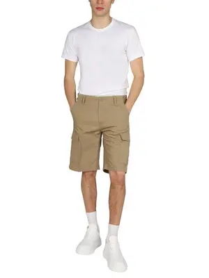 Carhartt Work In Progress Bermuda Cargo Shorts With Logo Detail - Brown