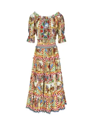 Sicilian Print Day Dresses
