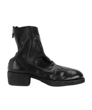 Guidi Soft Zipped Ankle Boots - Black