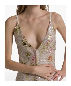 Alberta Ferretti V-neck Dress