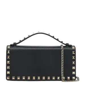 Valentino Garavani Logo Shoulder Bag - Black