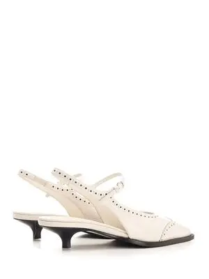 Miu Miu Brogue Slingback Heeled Pumps