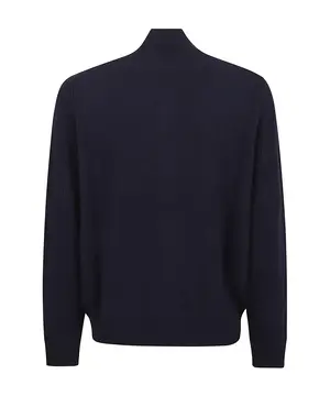 LARDINI High-neck Buttoned Knitted Cardigan