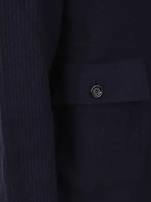 LARDINI High-neck Buttoned Knitted Cardigan