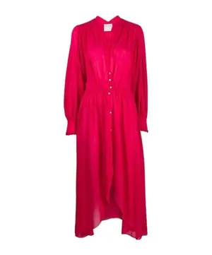 FORTE_FORTE Long Sleeve Dress - Red