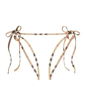 Burberry Check Trim Bikini Briefs - White