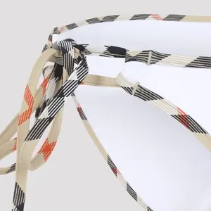 Burberry Check Trim Bikini Briefs - White