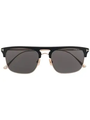 TOM FORD Lee Square-frame Tortoiseshell Sunglasses