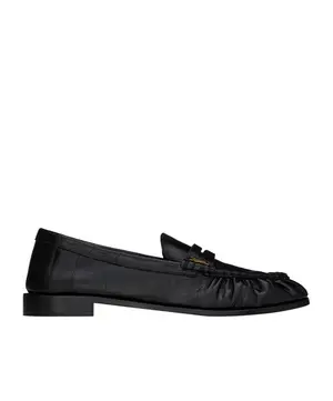 Saint Laurent Le Loafer Supple In Eel - Black