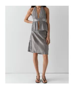 Gimaguas Infinito Sequin Halter Neck Top