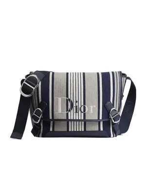 Dior Dioriviera Medium Jett Messenger Bag With Flap - Grey And Blue