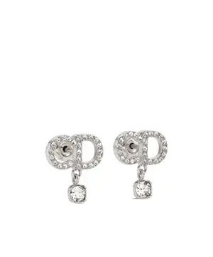 Dior Cd Signature Earrings - Silver