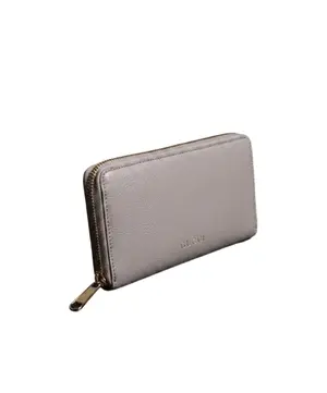 Gucci Zip Around Wallet With Lettering - Grey